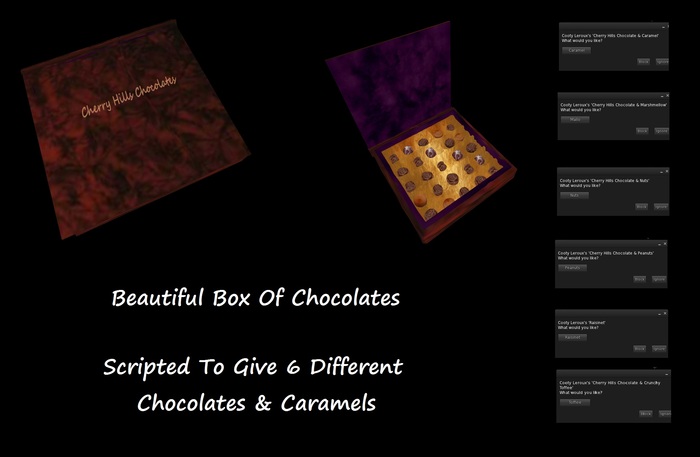 Second Life Marketplace - Cherry Hills Lovely Box Of Chocolates *CHB*