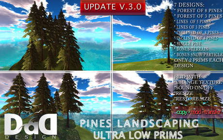 Second Life Marketplace - PINES LANDSCAPING - ALL DESIGNS - COPY V ...
