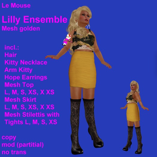 Second Life Marketplace - Lilly Ensemble golden
