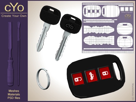 Second Life Marketplace - cYo Car Key and Remote Device, full perms ...