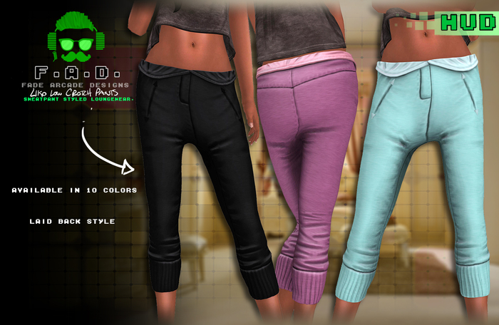 Second Life Marketplace - F.A.D. // Liko "Low Crotch" Pants + HUD