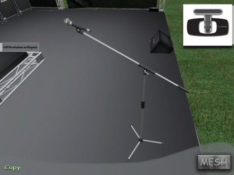 Second Life Marketplace - Microphone and Stand. (TO)