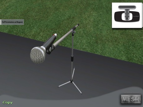 Second Life Marketplace - Microphone and Stand. (TO)