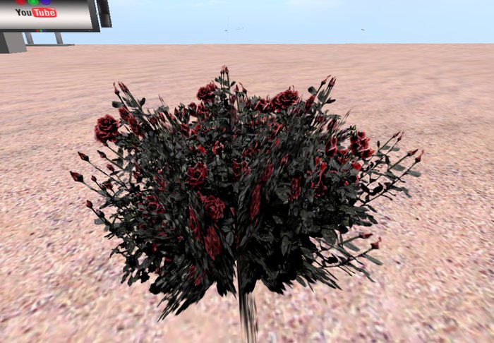 Second Life Marketplace - Gothic rose bush blood red small