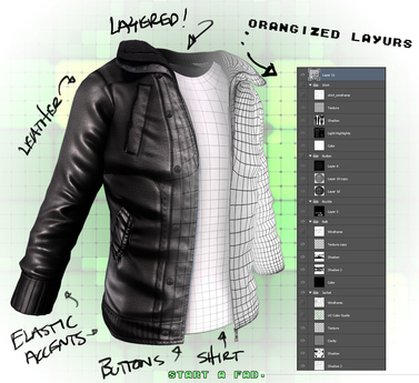Second Life Marketplace - F.A.D. // Men's Double Layered Leather Jacket ...