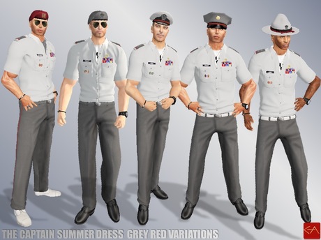 Second Life Marketplace - THE CAPTAIN GREY RED