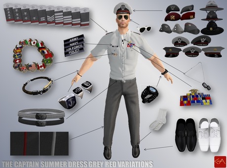 Second Life Marketplace - THE CAPTAIN GREY RED