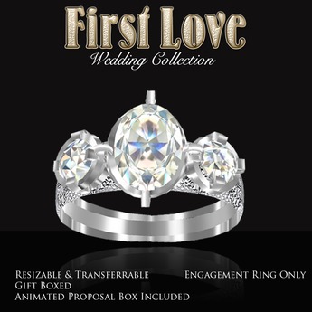 Second Life Marketplace - Exquisite First Love Platinum Engagement Ring