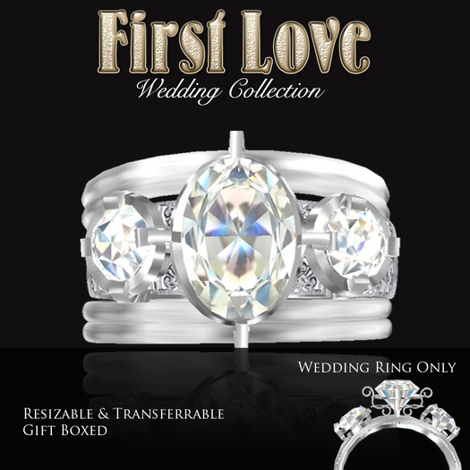 Second Life Marketplace - Exquisite First Love Platinum Wedding Ring