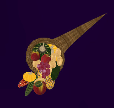 Second Life Marketplace - 3D Mesh Horn of Plenty - Cornucopia, 1 Prim