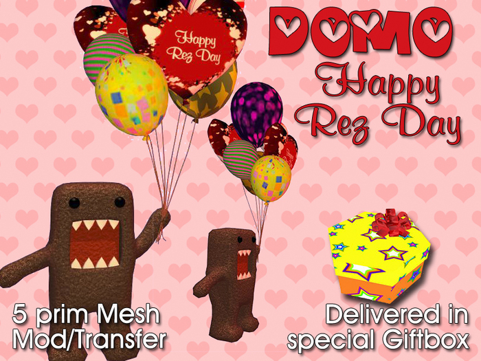 Second Life Marketplace - Custom Love: Domo - Happy Rez Day