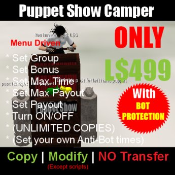 Second Life Marketplace - Puppet show camper - entertainment camping