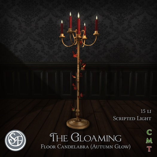 Second Life Marketplace - .:SF:. "The Gloaming" Floor Candelabra ...