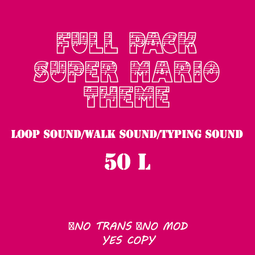Second Life Marketplace - SUPER MARIO THEME "FULL PACK"