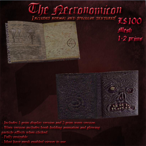 Second Life Marketplace - The Necronomicon (Mesh Version)
