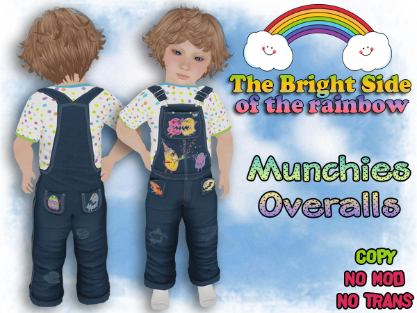 Second Life Marketplace - [Bright Side of the Rainbow] Munchies TD Overalls