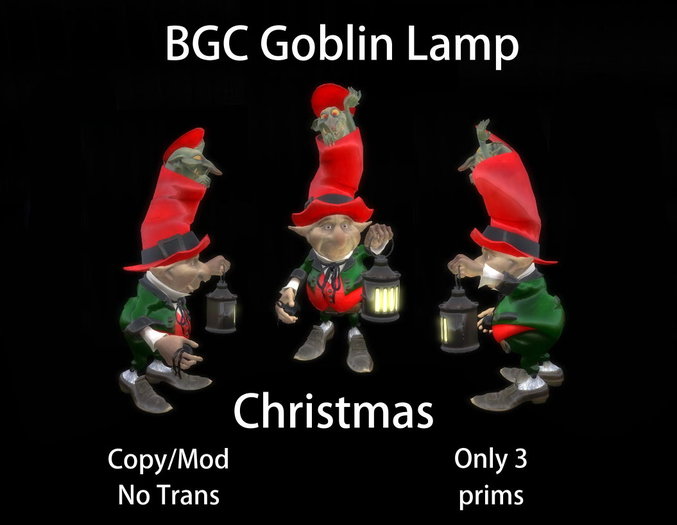 Second Life Marketplace - BGC Goblin Lamp [Christmas]