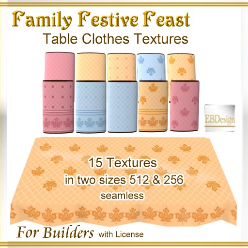 Second Life Marketplace - EBDesign Family festive feast textures for ...