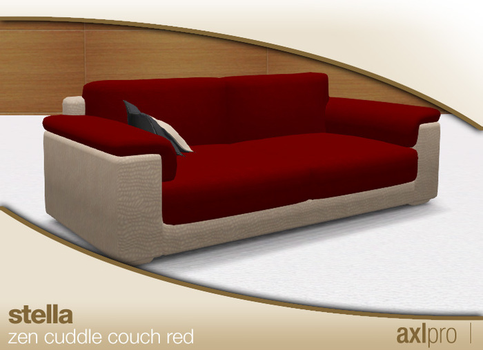 Second Life Marketplace - AXL pro box - Stella Zen Cuddle Couch Red