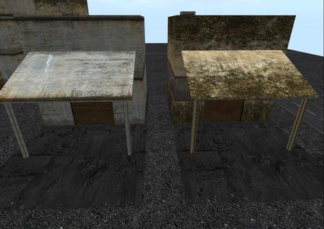 Second Life Marketplace - Dilapidated Old Two story concrete buildings