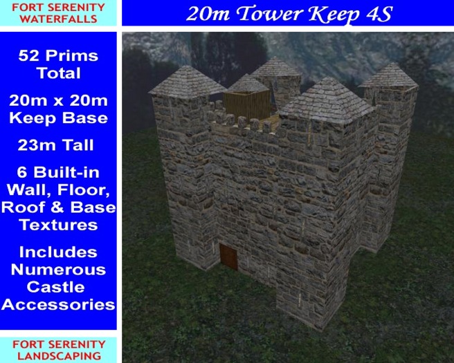 Second Life Marketplace - 20m x 20m Tower Keep 4S Box