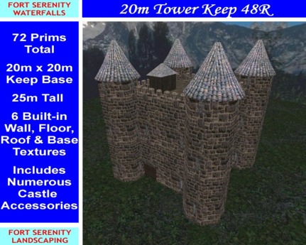 Second Life Marketplace - 20m x 20m Tower Keep 48 Box