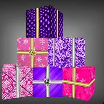 Second Life Marketplace - ~tc~ 4 in 1 Wrapping Paper Set - pink & purple
