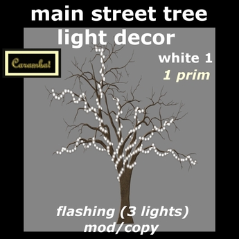 Second Life Marketplace - Main street tree light decor - white 1 (MOD/COPY)