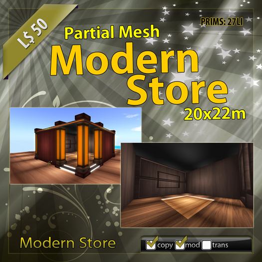 Second Life Marketplace - Modern Store Shop 20x22 Mesh ** 20L$ PROMO