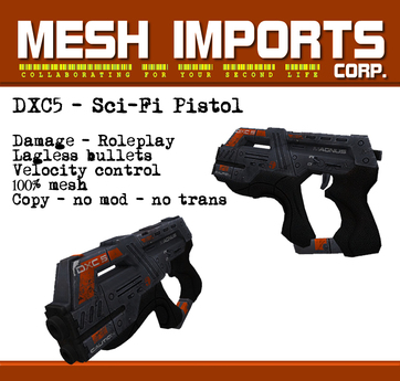 Second Life Marketplace - Mesh Imports -DXC5 pistol BOX