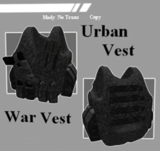 Second Life Marketplace - Tactical War Vest Urban Camo