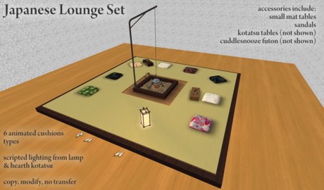 Second Life Marketplace - Japanese Lounge Set