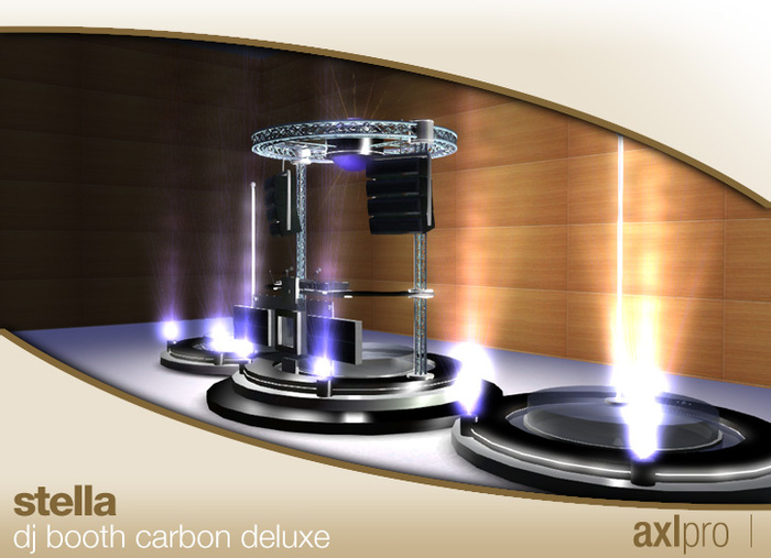 Second Life Marketplace - AXL pro box - Stella DJ Booth Carbon Deluxe