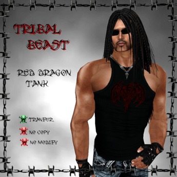 Second Life Marketplace - TRIBAL BEAST RED DRAGON TANK