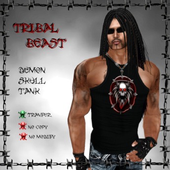 Second Life Marketplace - TRIBAL BEAST DEMON SKULL TANK