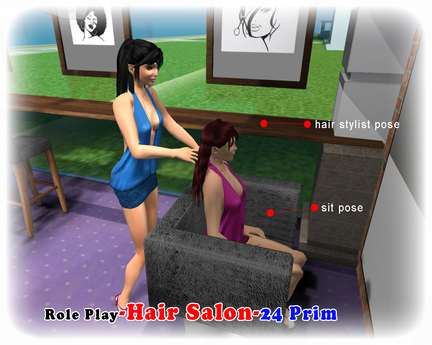 Second Life Marketplace - Role Play - The Hair Salon copy / modify