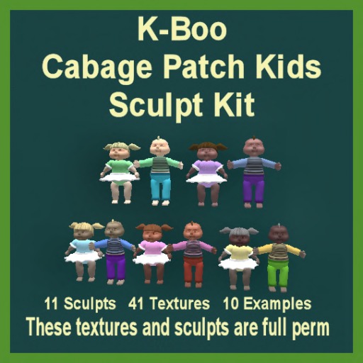 Second Life Marketplace - k-boo cabage patch kids sculpt kit boxed