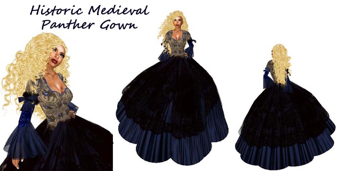 Second Life Marketplace - Historic Medieval Panther gown