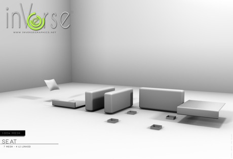 Second Life Marketplace - ☰ inVerse ☰ Seat & Sofa - full perm for ...