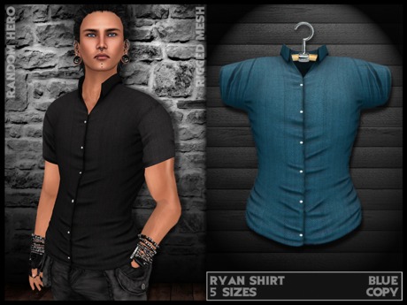 Second Life Marketplace - [RH] RYAN SHIRT BLUE