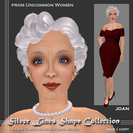 Second Life Marketplace - Silver Lines Aged Woman Shape : Joan