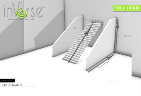 Second Life Marketplace - ☰ inVerse ☰ Stair MOD. 3 FULL PERM for developers