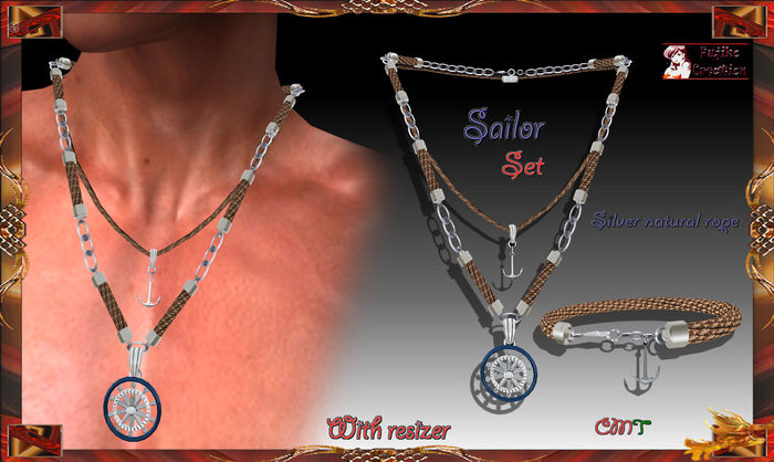 Second Life Marketplace - Marine Style _Sailor - Natural rope / Silver ...