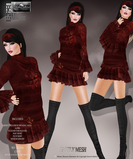 Second Life Marketplace - Collection MOREA STYLE MESH *KATE - RED