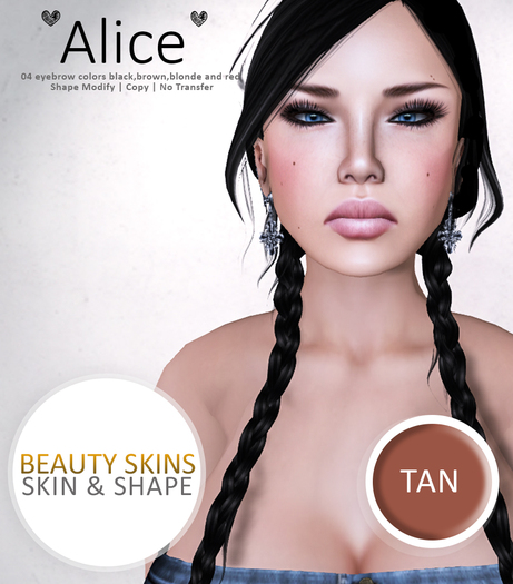 Second Life Marketplace Skins Alice Tan