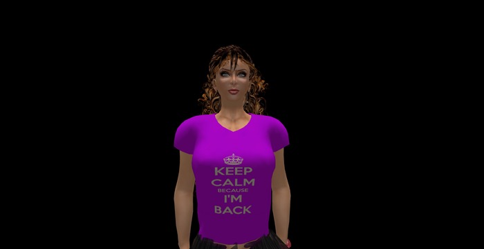 Second Life Marketplace - Keep calm Im back tee shirt female mesh