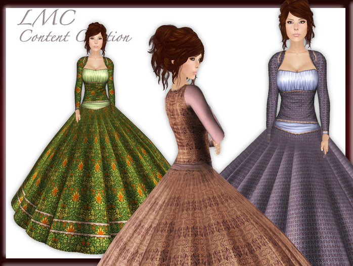 Second Life Marketplace - LMC PSD FILES & PRIMS - Victorian Gown II ...