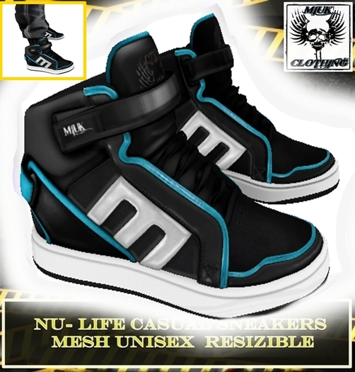 Second Life Marketplace - MIUK-- Nu-Life Baby Blue & Black sneakers ...