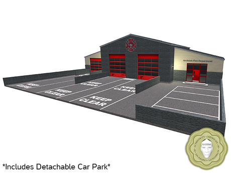Second Life Marketplace - Architek - Basic 3 Bay Fire Department
