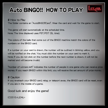 Second Life Marketplace - =LIZAIL= AutoBINGO_BOX Ver2.13_BOX